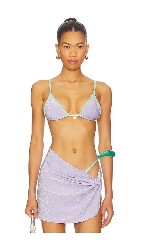 FAE Lumi Triangle Bikini Top In Purple - Opal