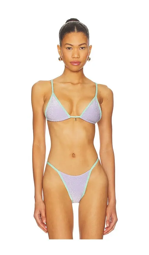 FAE Lumi Triangle Bikini Top In Purple