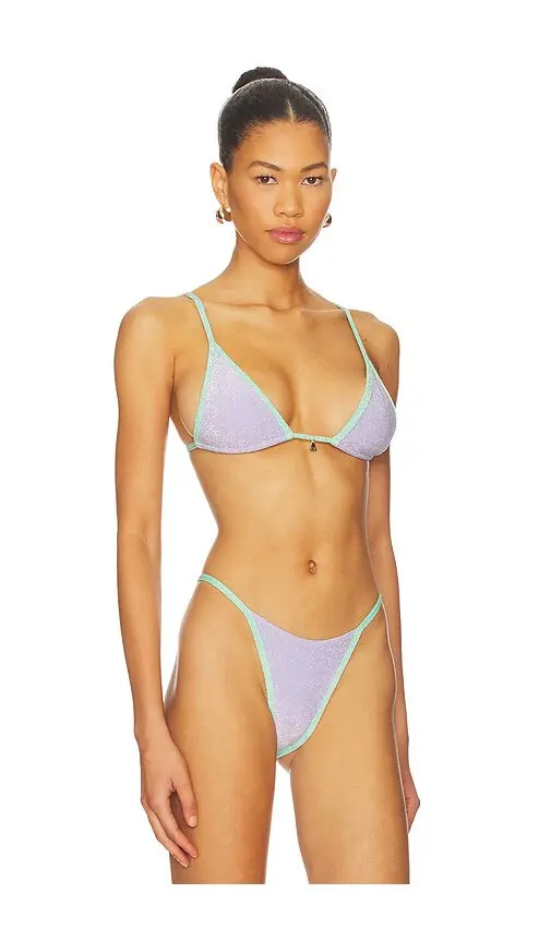 FAE Lumi Triangle Bikini Top In Purple