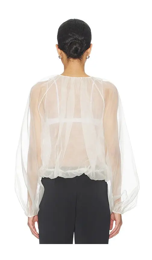 FRAME The Sheer Balloon Blouse