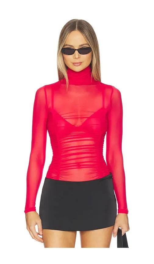 AFRM Nixie Bodysuit In Red - Kiss Red