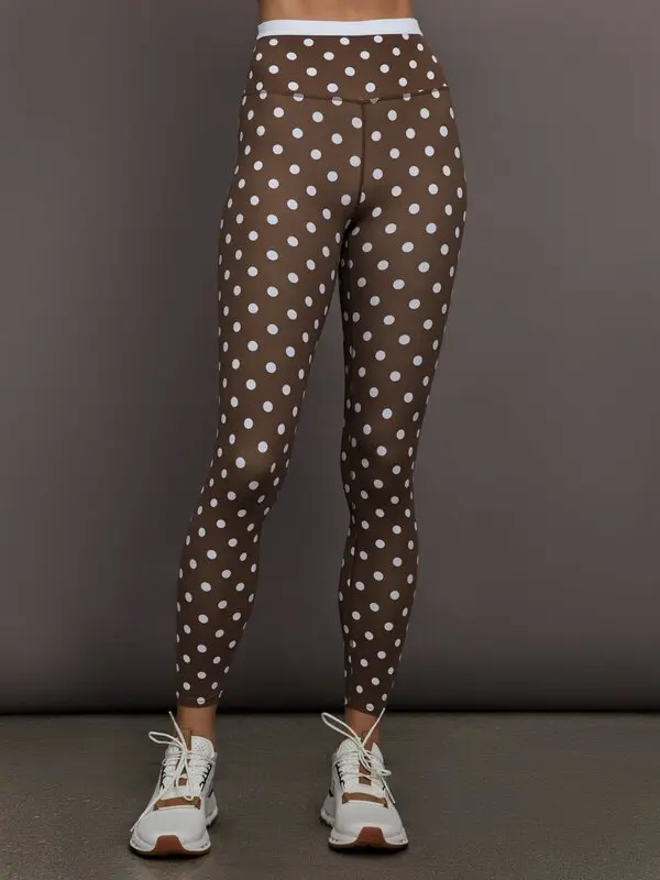 Carbon38 Polka Dot Legging In Melt - Carafe/white Polka Dot
