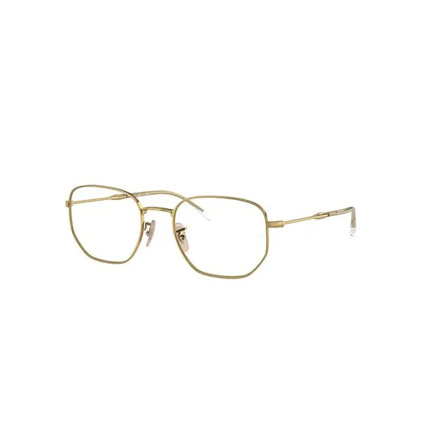 Ray-ban Rb6496 Optics Eyeglasses Frame Clear Lenses Polarized - Arista Gold