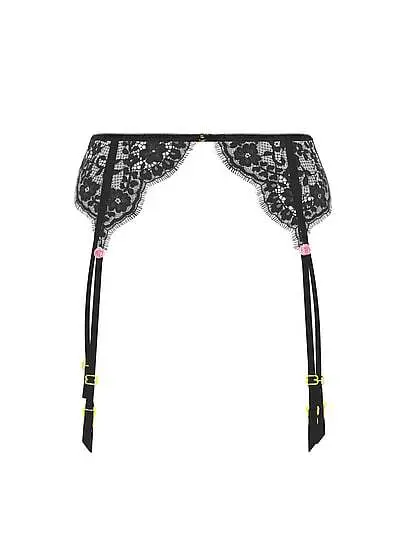Victoria's Secret Dream Angels Lace Garter Belt - Black