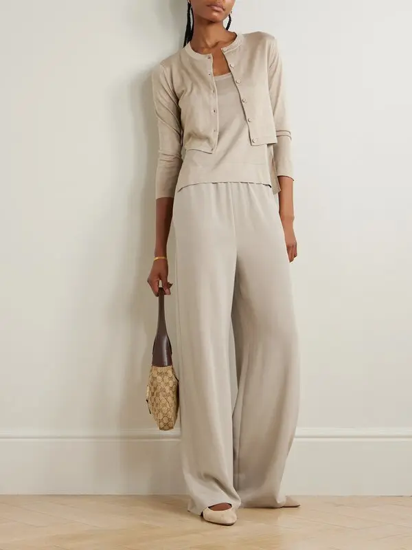 Max Mara Stretch-silk Wide-leg Trousers