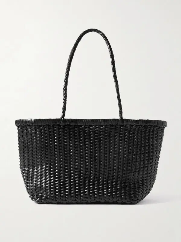 Dragon Diffusion B Weave Small Woven Leather Tote - Black