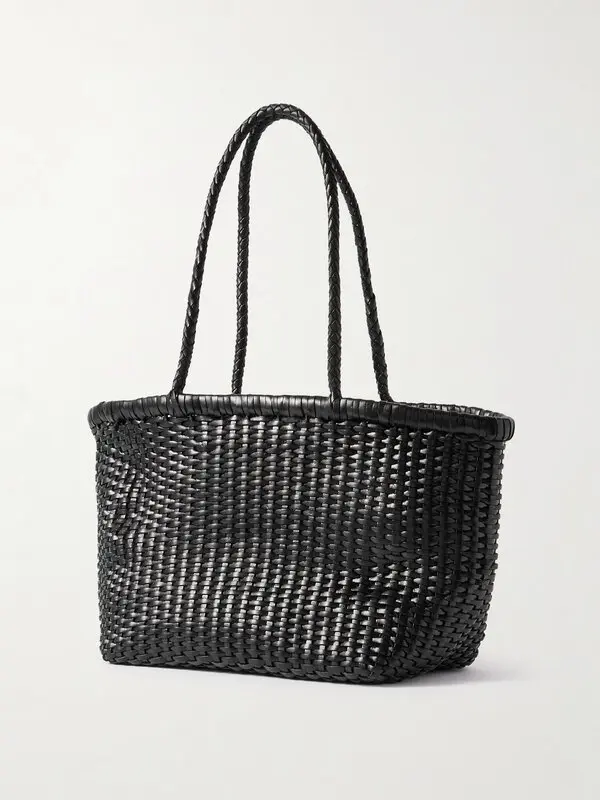 Dragon Diffusion B Weave Small Woven Leather Tote - Black