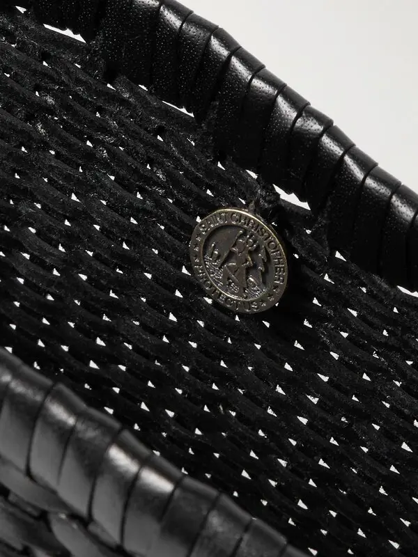 Dragon Diffusion B Weave Small Woven Leather Tote - Black