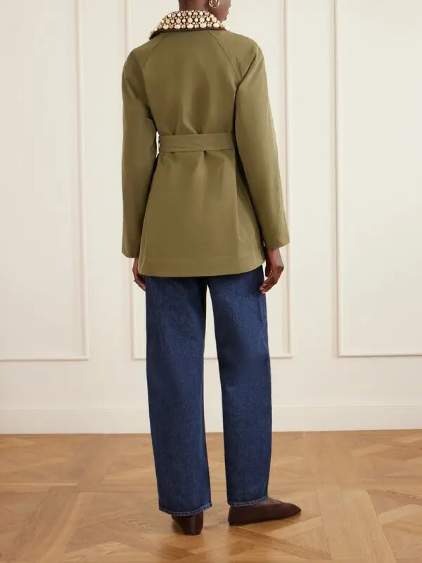 Veronica Beard Langham Dickey Embellished Woven Coat