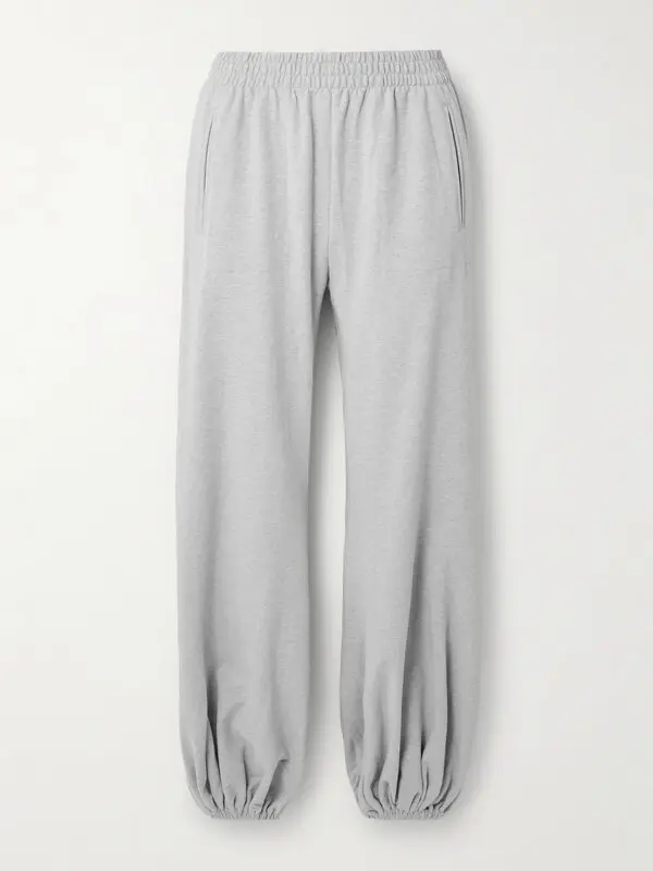Norma Kamali Stretch-cotton Jersey Tapered Sweatpants - Gray