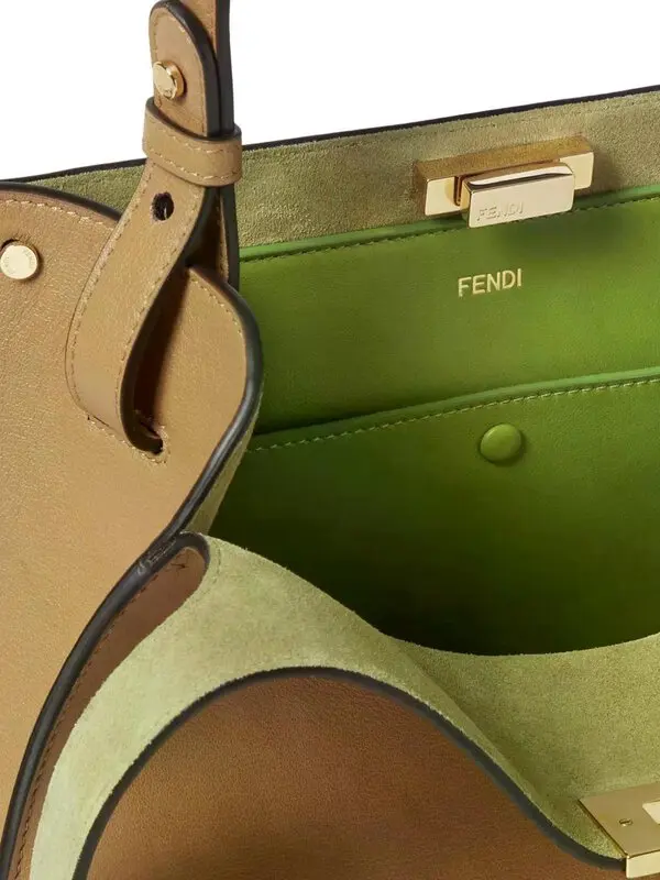 Fendi Leather Shoulder Bag - Neutrals