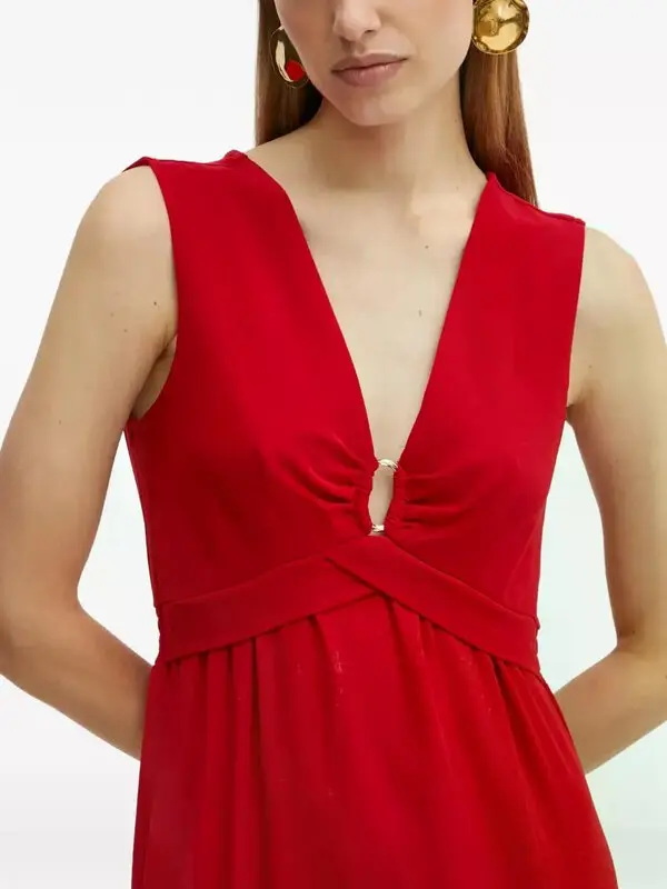 MORGAN V-neck Side-slit Maxi Dress