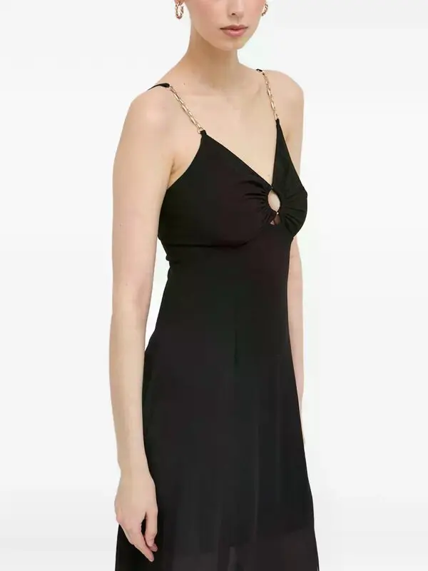 MORGAN Chain-strap Split Midi Dress