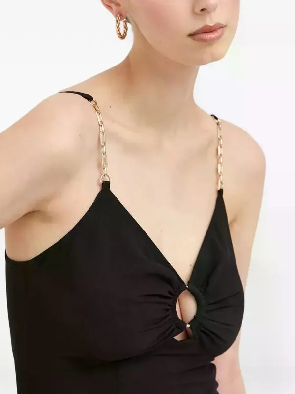 MORGAN Chain-strap Split Midi Dress