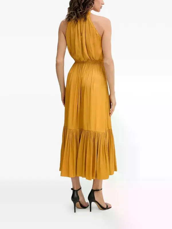 MORGAN Halterneck Tiered Midi Dress