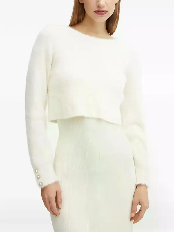 MORGAN Ribbed Knit Midi Dress