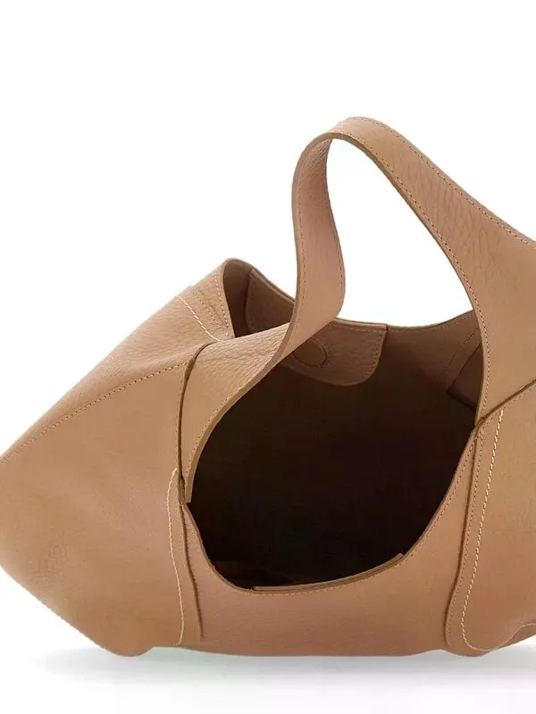 GIANNI CHIARINI Grained Stitching Shoulder Bag - Neutrals