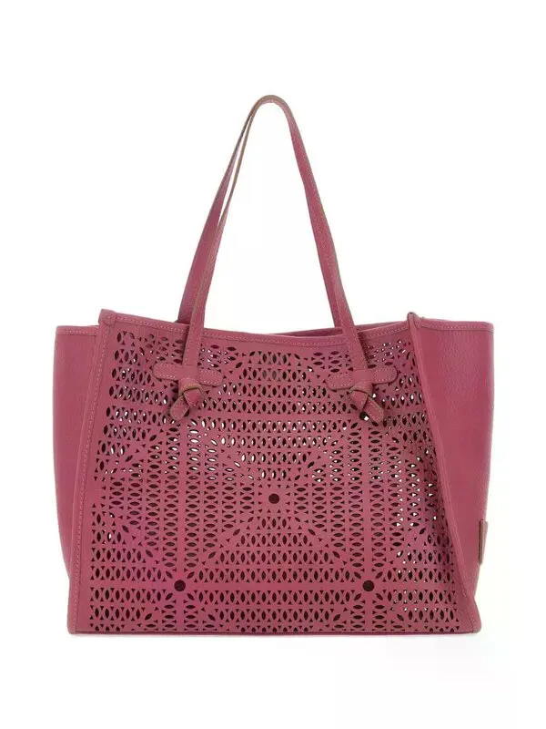 GIANNI CHIARINI Marcella Perforated Leather Tote - Pink