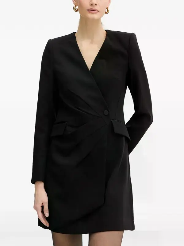 MORGAN V-neck Single-breasted Mini Dress