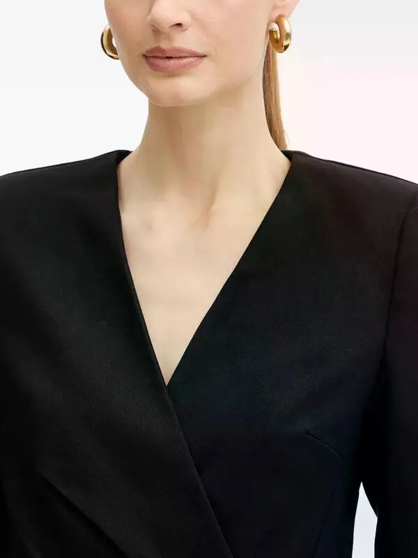 MORGAN V-neck Single-breasted Mini Dress