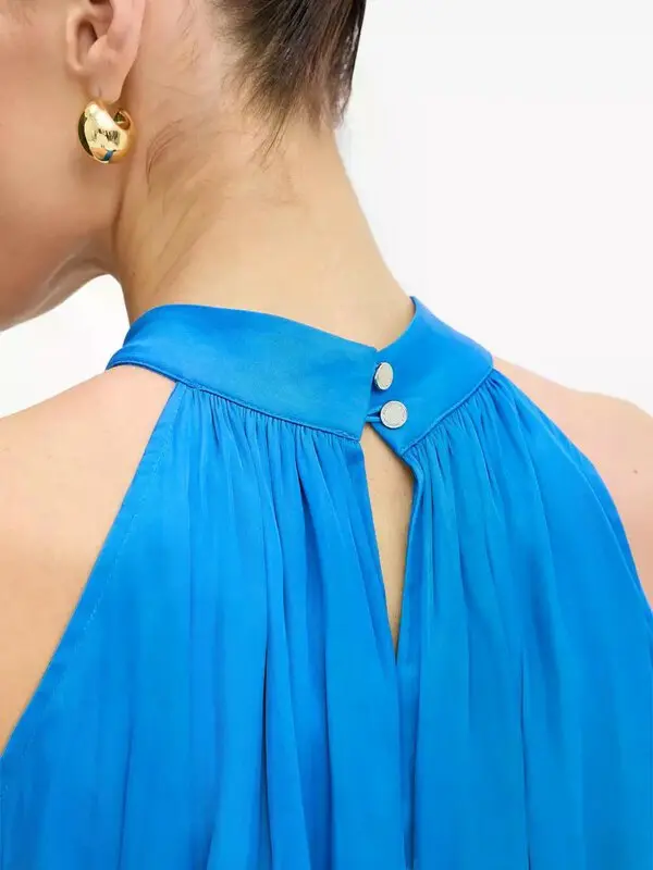 MORGAN Halter-neck Ruffled Midi Dress