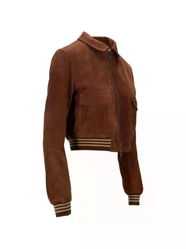 LA ROSE Suede Jacket With Front Pockets