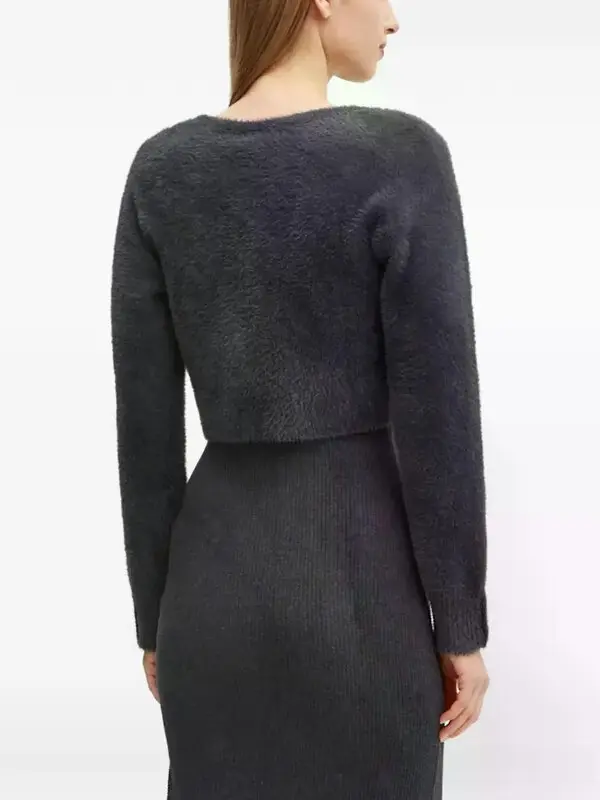 MORGAN Ribbed Knit Split Hem Midi Dress