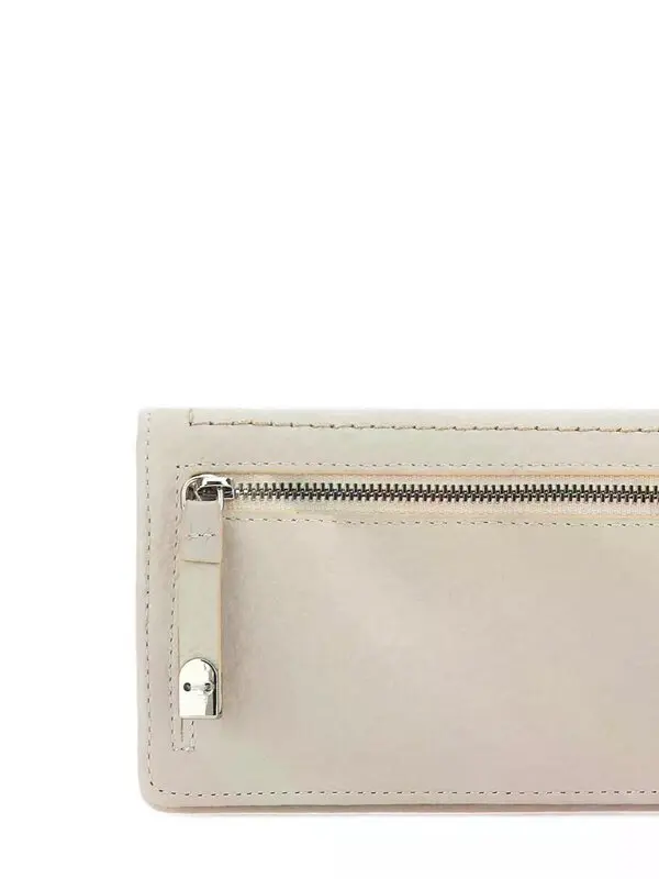 GIANNI CHIARINI Bubble Contrast-stitch Leather Wallet - Neutrals