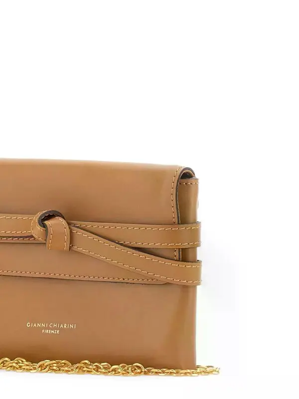 GIANNI CHIARINI Belted Leather Clutch - Neutrals