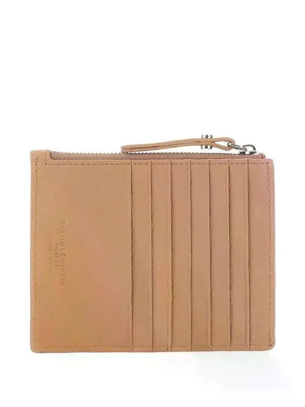 GIANNI CHIARINI Dollaro Pebbled Zip Leather Wallet