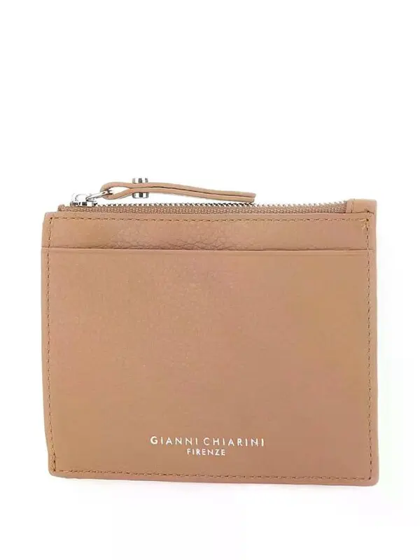 GIANNI CHIARINI Dollaro Pebbled Zip Leather Wallet
