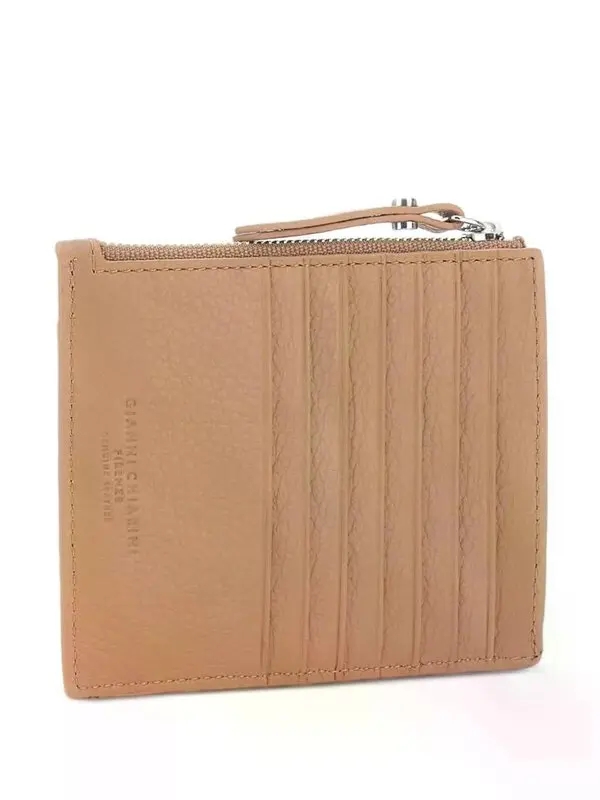 GIANNI CHIARINI Dollaro Pebbled Zip Leather Wallet