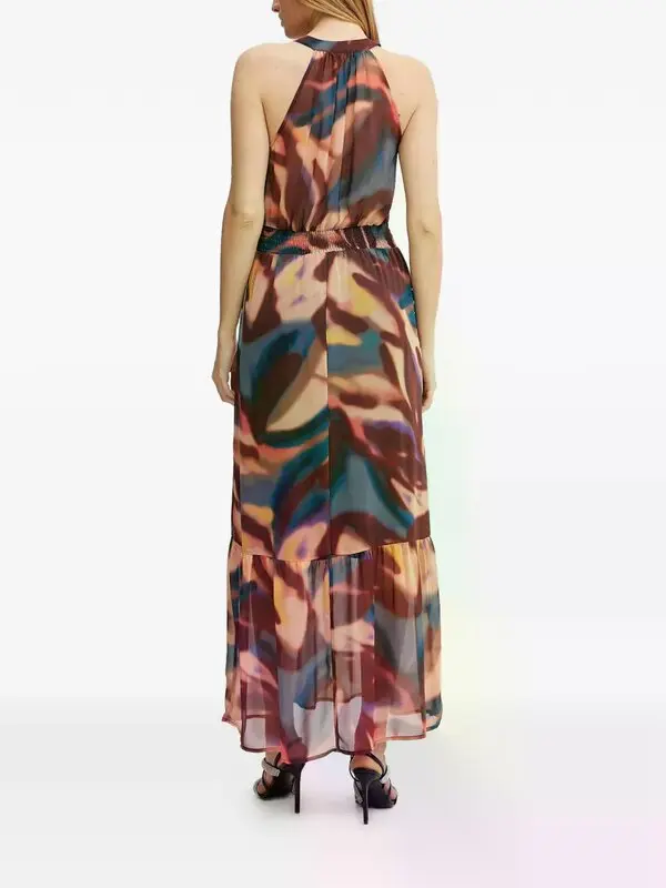 MORGAN Abstract Halterneck Midi Dress