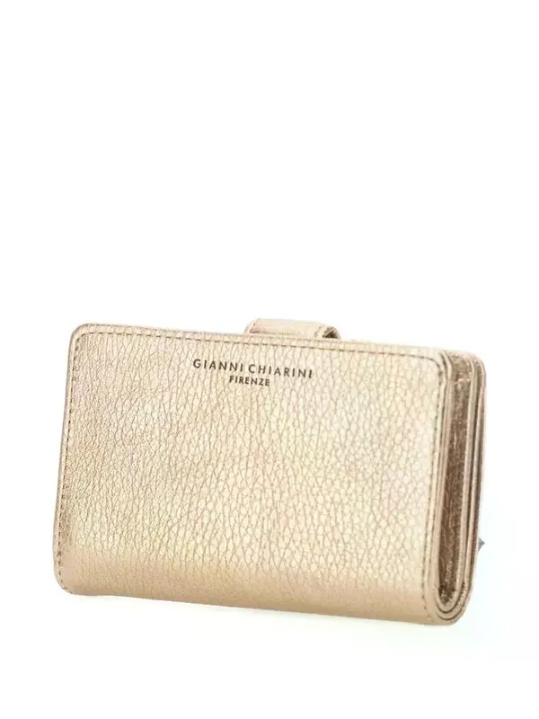 GIANNI CHIARINI Dollaro Pebbled Tab Wallet - Gold