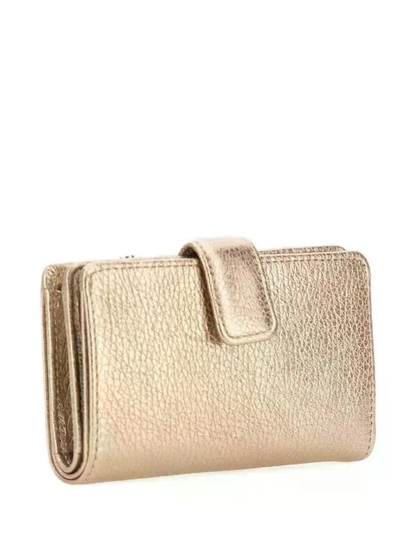 GIANNI CHIARINI Dollaro Pebbled Tab Wallet - Gold