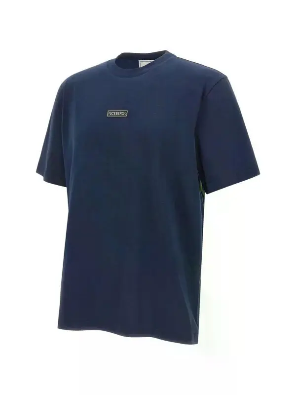 Iceberg Logo Patch Cartoon Print T-shirt