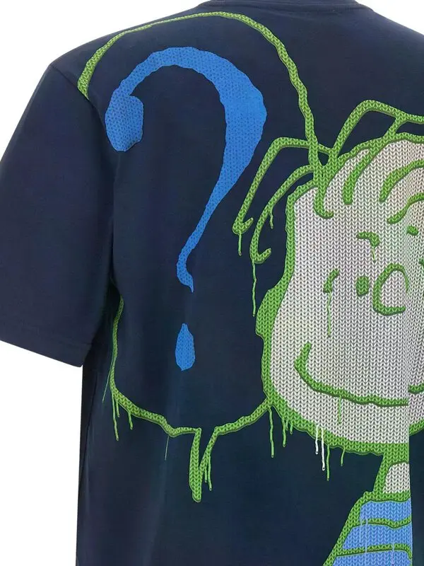 Iceberg Logo Patch Cartoon Print T-shirt