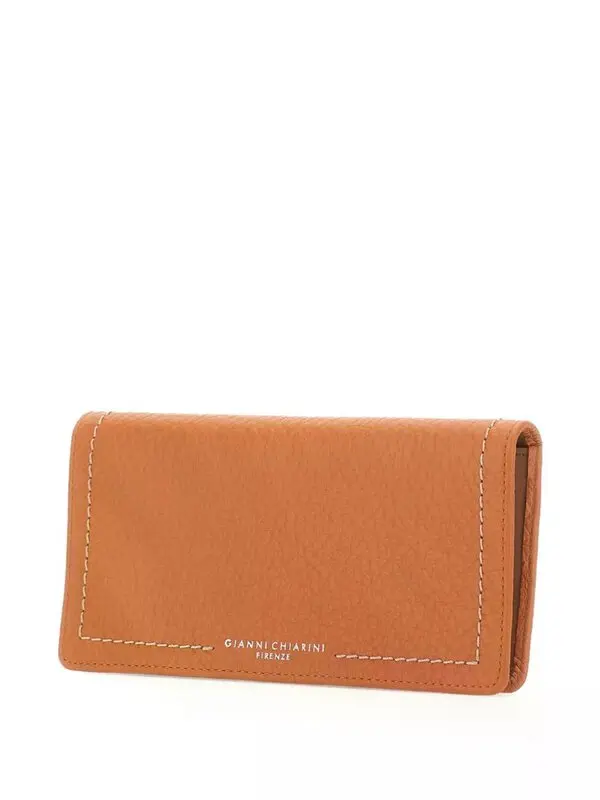 GIANNI CHIARINI Bubble Leather Wallet - Orange