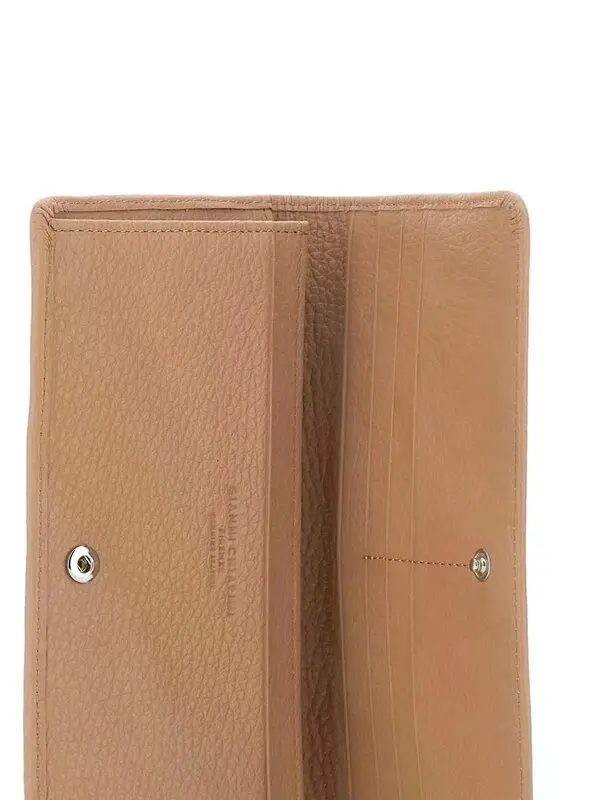 GIANNI CHIARINI Pebbled Grained Wallet - Neutrals
