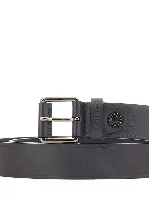 GIANNI CHIARINI Embossed Logo Leather Belt