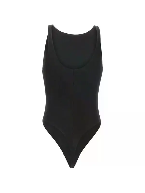Elisabetta Franchi Sleeveless Bodysuit With Logo Plaque