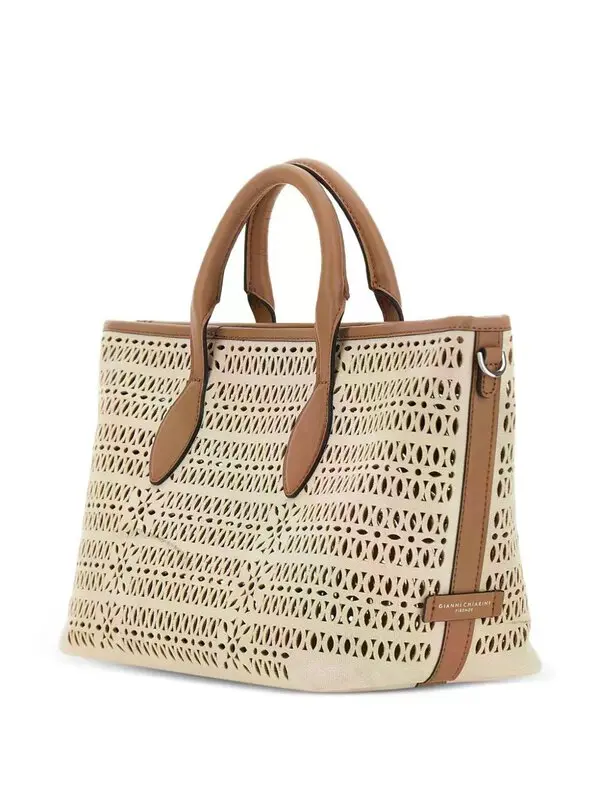 GIANNI CHIARINI Laser-cut Tote Bag - Neutrals