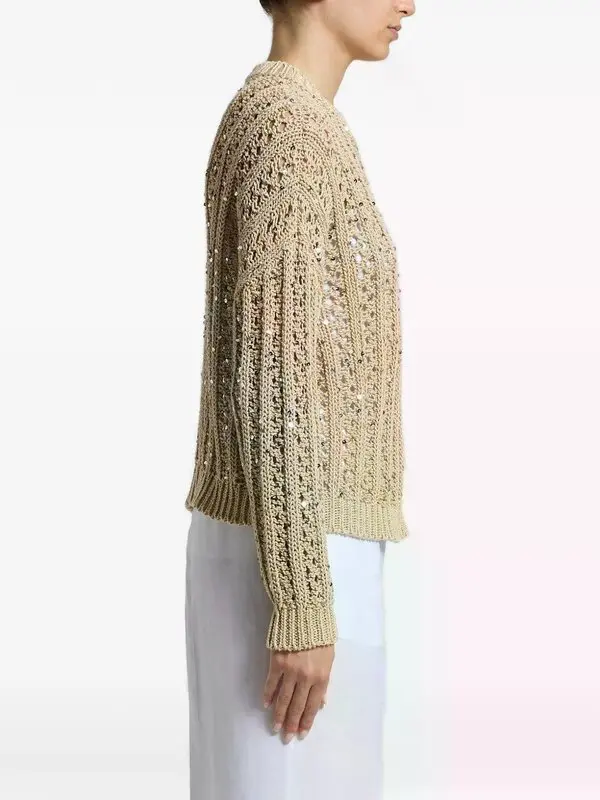 Peserico Sequin Embellishment Round Neck Sweater