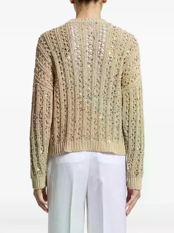 Peserico Sequin Embellishment Round Neck Sweater