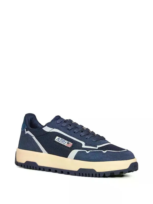AUTRY Wildpace Perforated Suede Sneakers - Blue