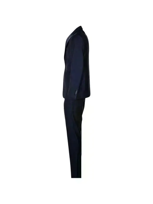 Tagliatore Satin Lapel Tailored Suit - Blue