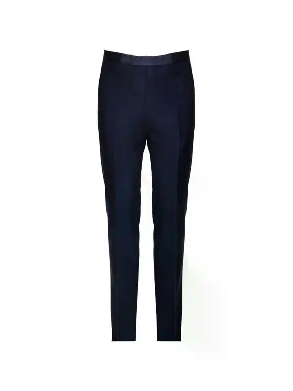 Tagliatore Satin Lapel Tailored Suit - Blue
