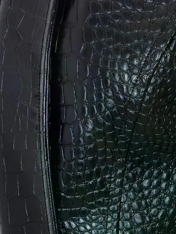 Sportmax Alligator-print Cropped Jacket - Black