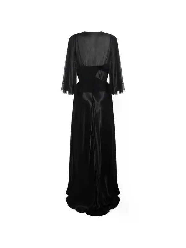 Alberta Ferretti V-neck Maxi Dress - Black