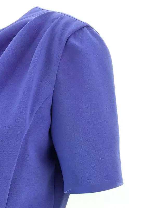 Carolina Herrera Draped Crewneck Dress